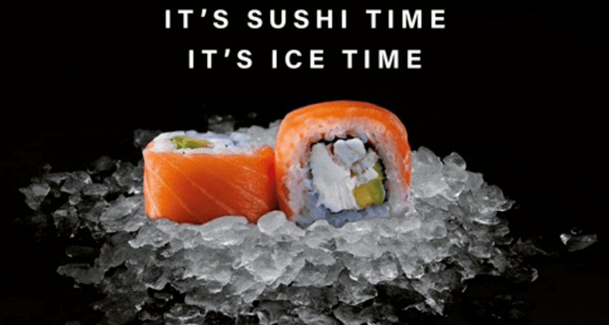 The trend of using crushed ice to serve sushi | ICE FOR LIFE